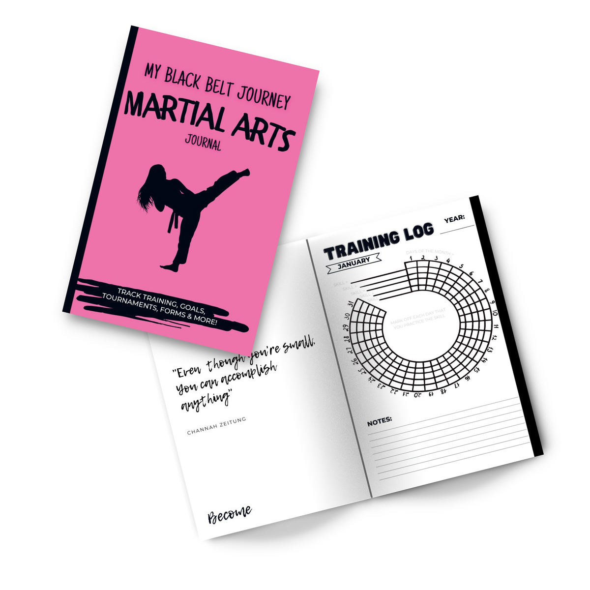 My Black Belt Journey Martial Arts Journal - Track Training, Goals, To