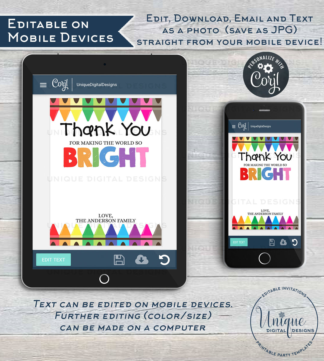 Teacher Gift Card holder, Editable Staff Thank You Card, Printable Tea